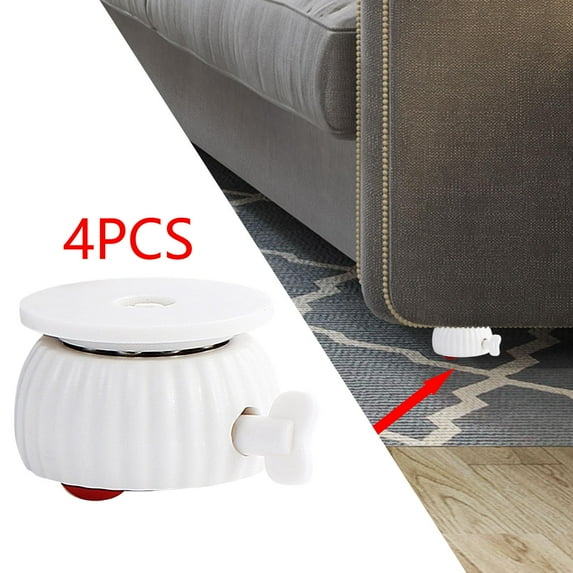 BAOSITY 4Pcs Round Swivel Plate Caster Wheel with Locking Brake Rotate ...