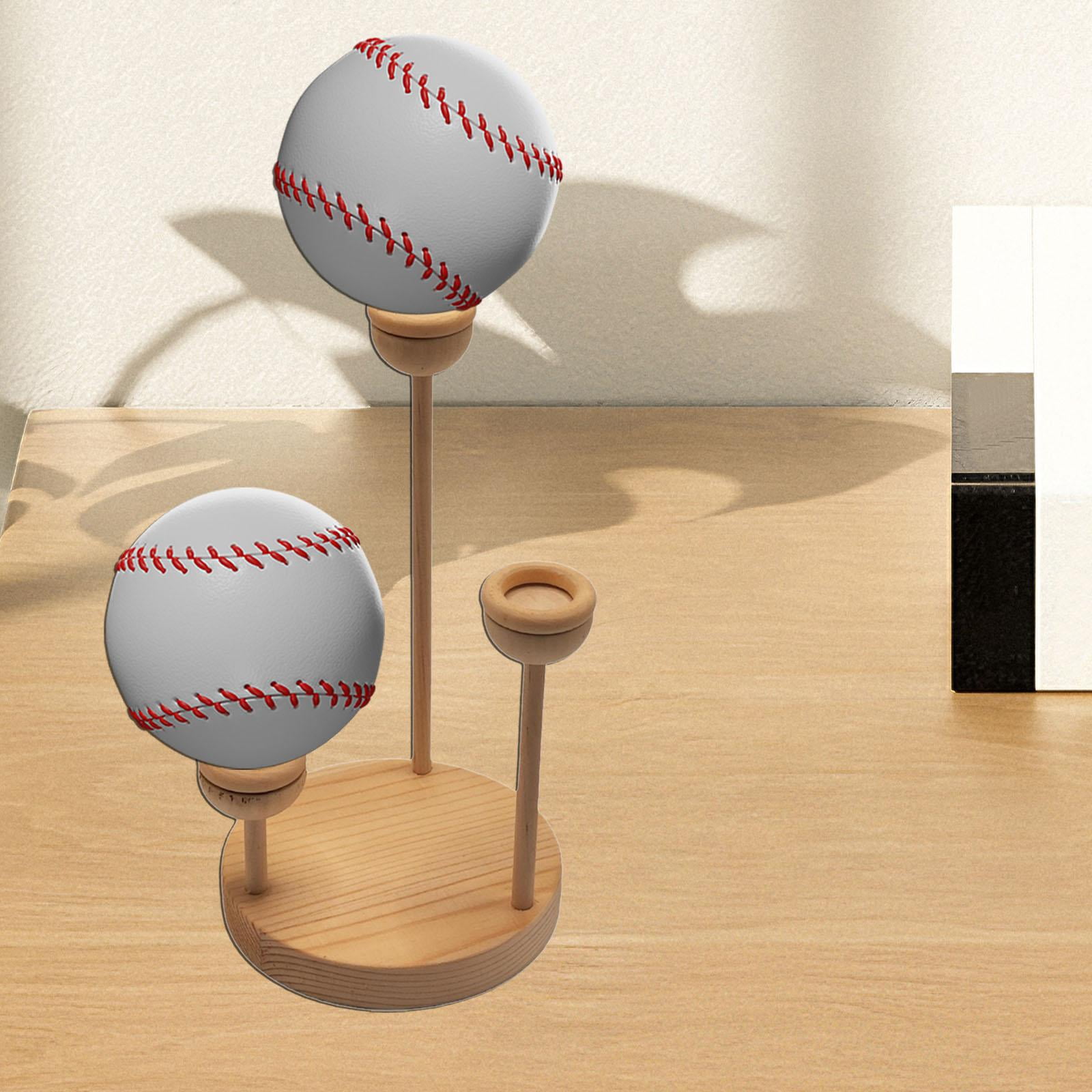 BAOSITY Baseball Display Stand Sports Ball Display Rack Desktop Wood ...