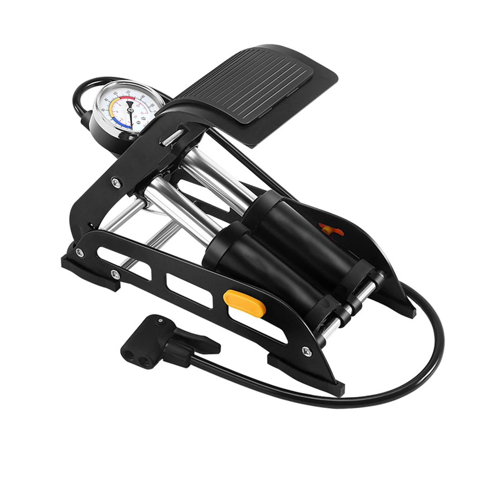 Baosity Bike Floor Pump Foot Air Pump Heavy Duty Double Cylinder High Pressure Pedal Inflator