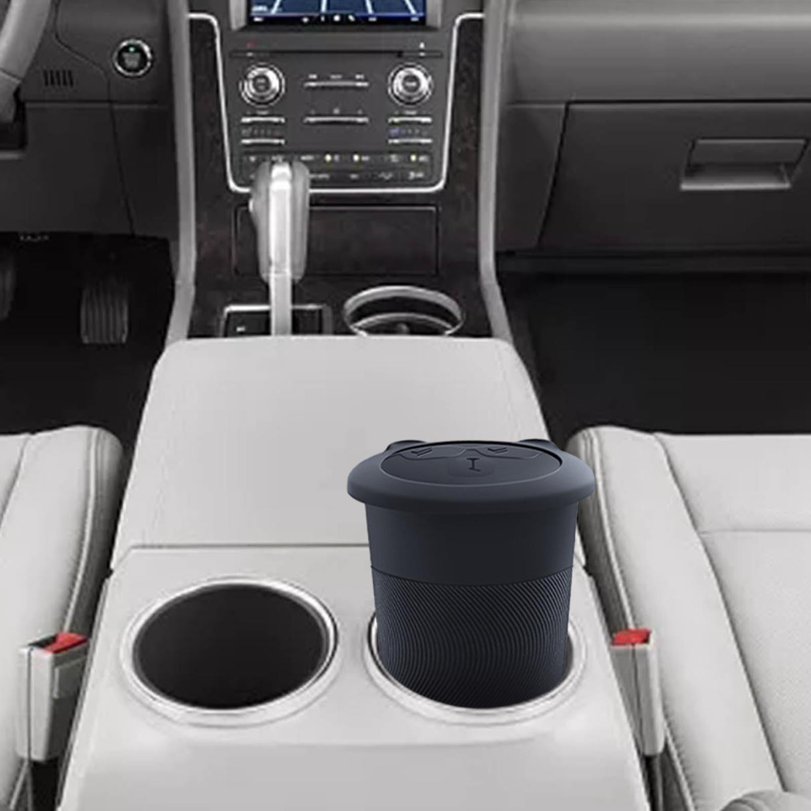 BAOSITY Car Cup Holder Trash Can Car Storage Bucket Silicone Waste ...