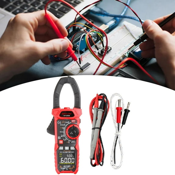 BAOSITY Clamp Meter Voltmeter Duty Cycle Diodes Continuity 6000 Counts ...