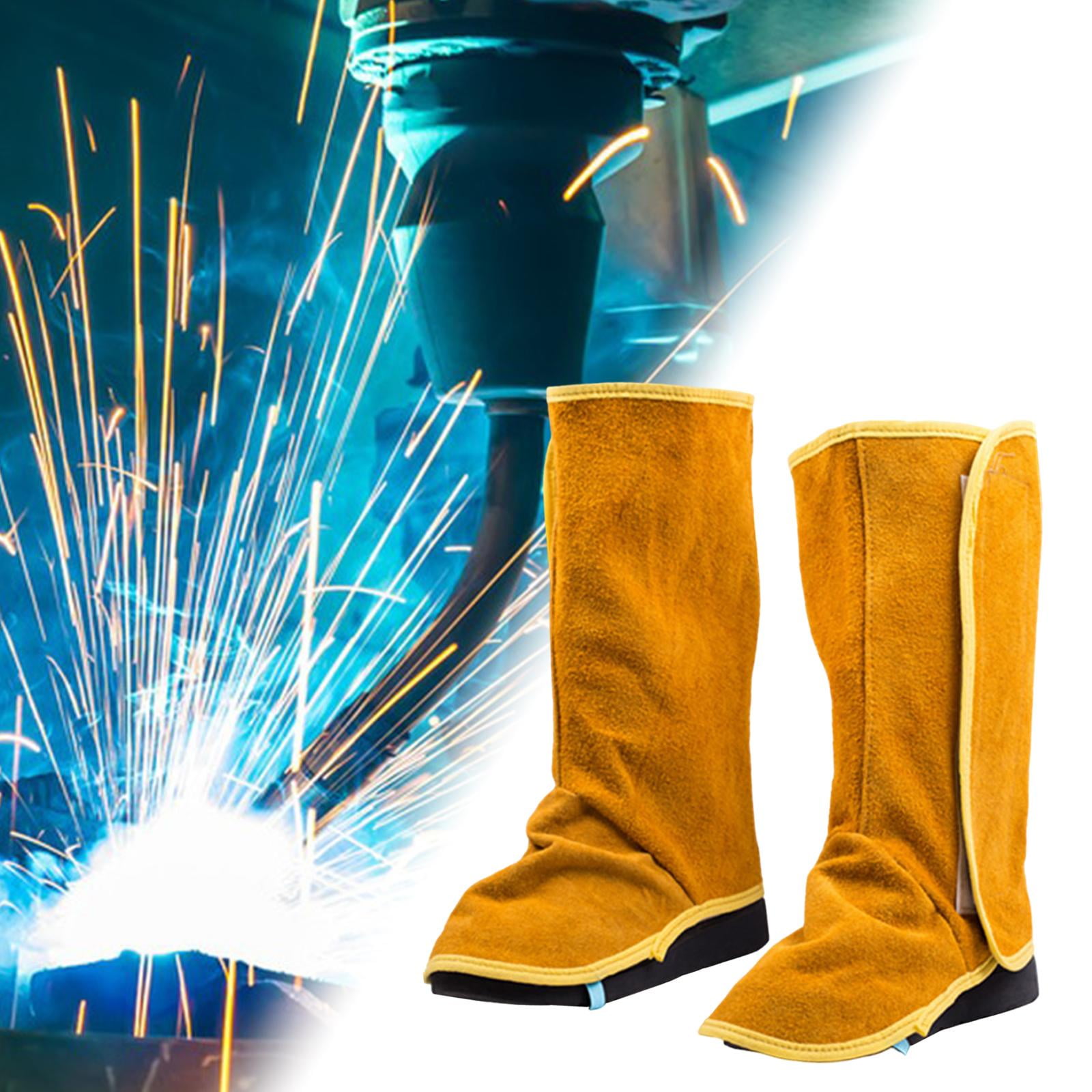 BAOSITY Cowhide Welding Large Foot Guard Welder Protective Feet Covers ...