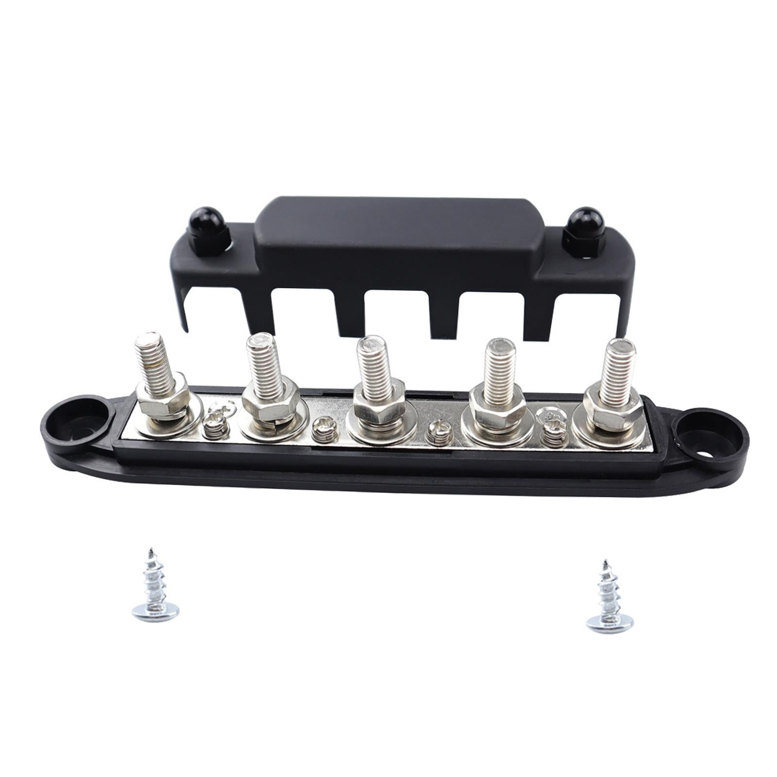 BAOSITY Generic Bus Bar Power Distribution Block Dustproof, 5 Stud ...