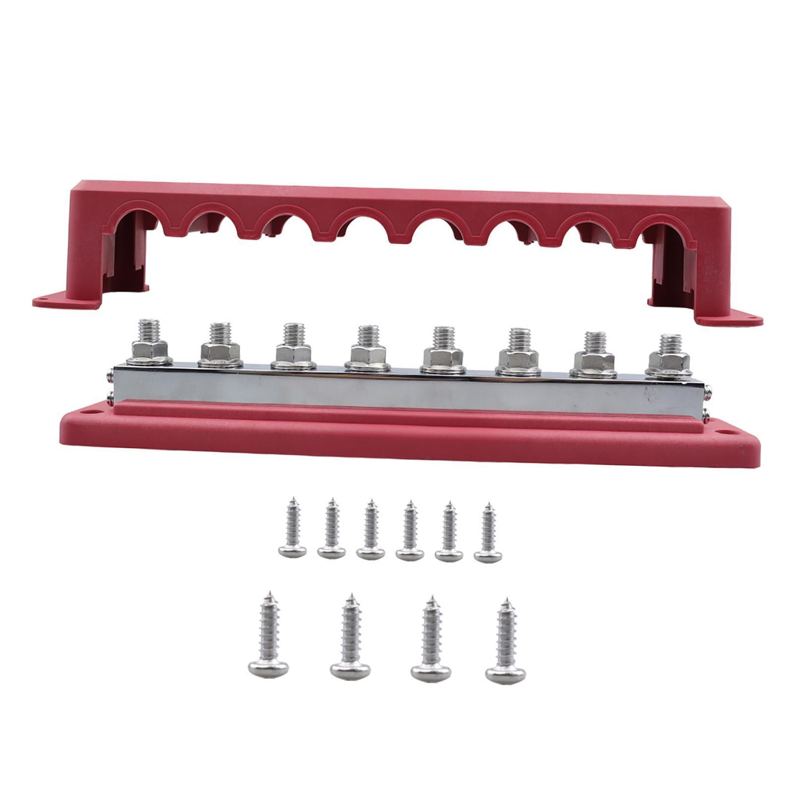 BAOSITY Power Distribution Block 600A M10 Studs 10 x Screws Terminals ...