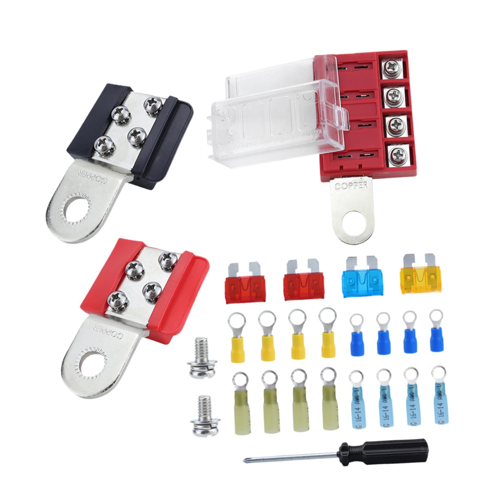 BAOSITY Terminal Mount Set 100A 32V Wear Resistant Premium Fuse Block 4 ...
