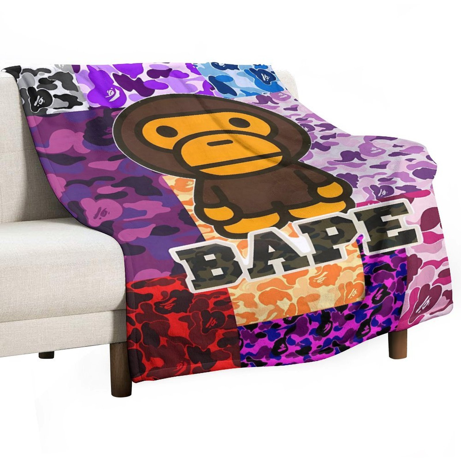 APE 15 Soft Warm Bedding Fleece Throw Blanket for Couch Home Living ...