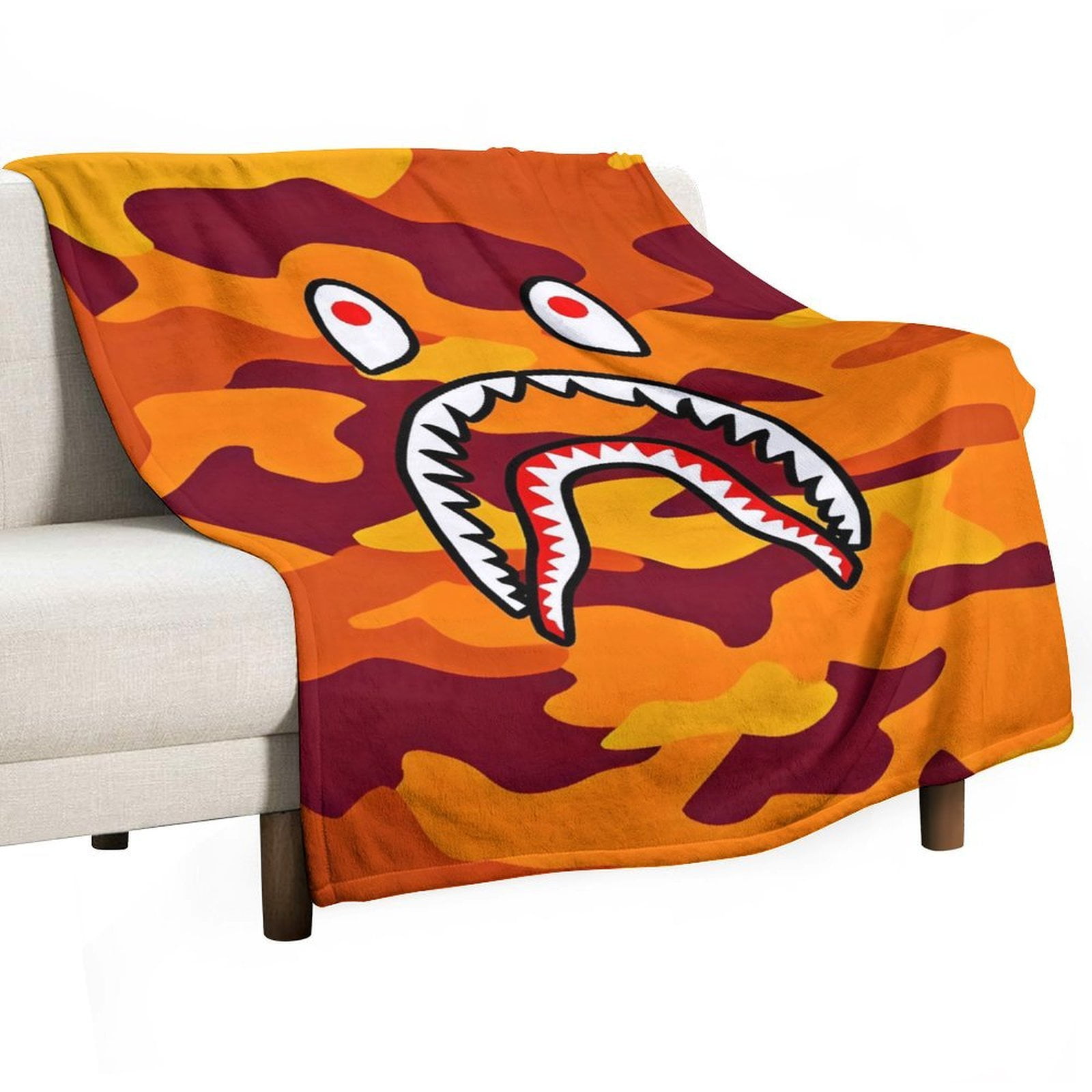 BAPE-5 Lightweight Bedding Fleece Throw Blanket for Bed Home Living ...