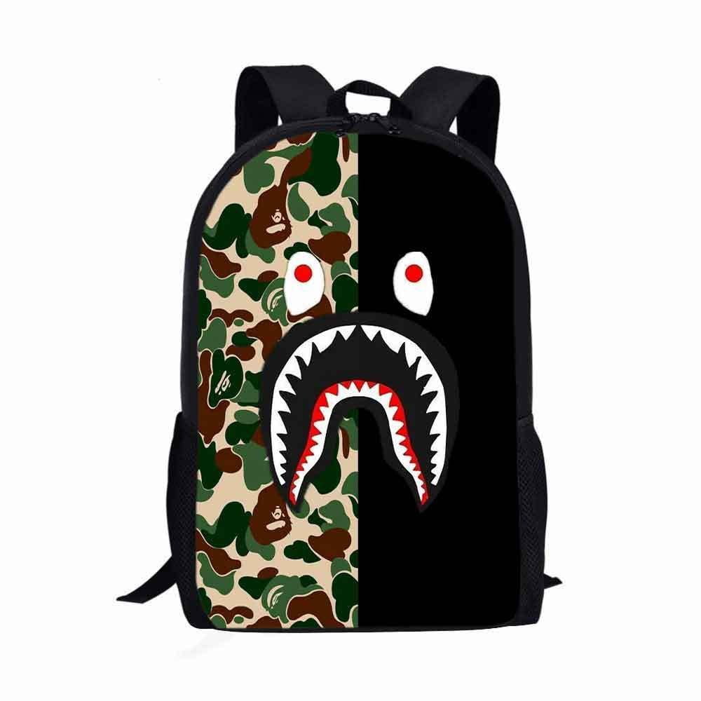 BAPE Anime Backpack for Teens Womens Mens Stylish Daypack Purse Casual ...