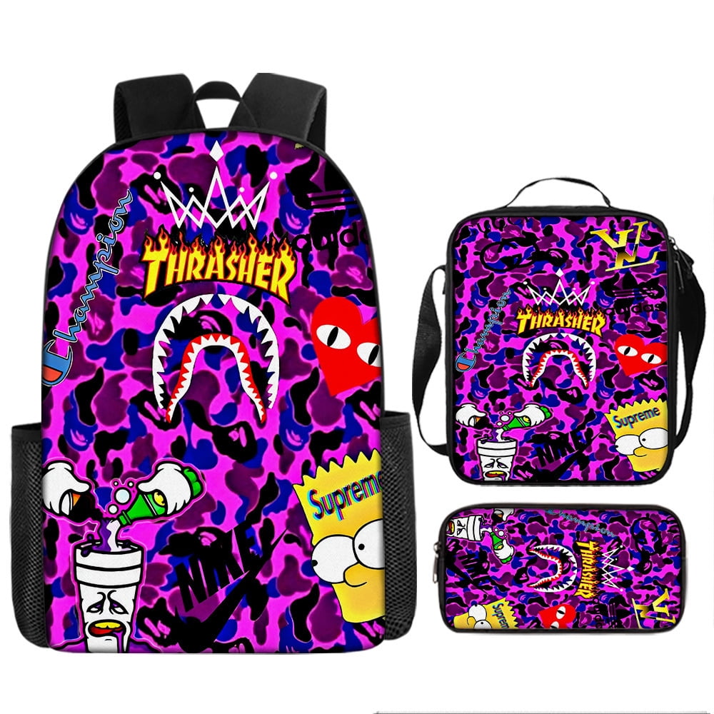 BAPE Anime Travel Backpack for Teens/Womens/Mens/ Casual Daypack ...