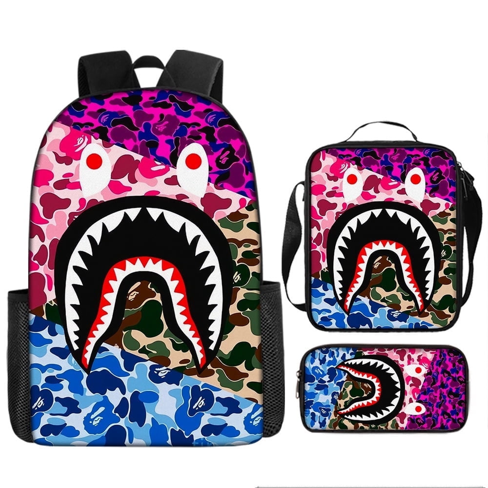 BAPE Anime Travel Backpack for Teens/Womens/Mens/ Casual Daypack ...