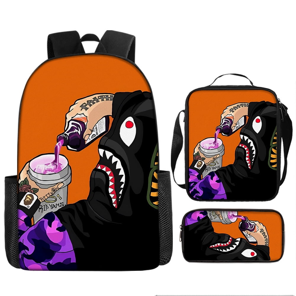 BAPE Anime Travel Backpack for Teens/Womens/Mens/ Casual Daypack ...