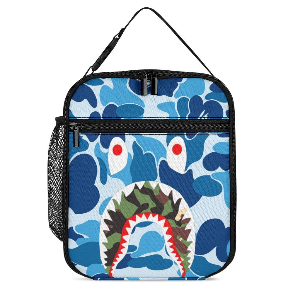 BAPE Camo Shark Lunch Bag Insulated Lunch Box Meal Cooler Bag Reusable ...