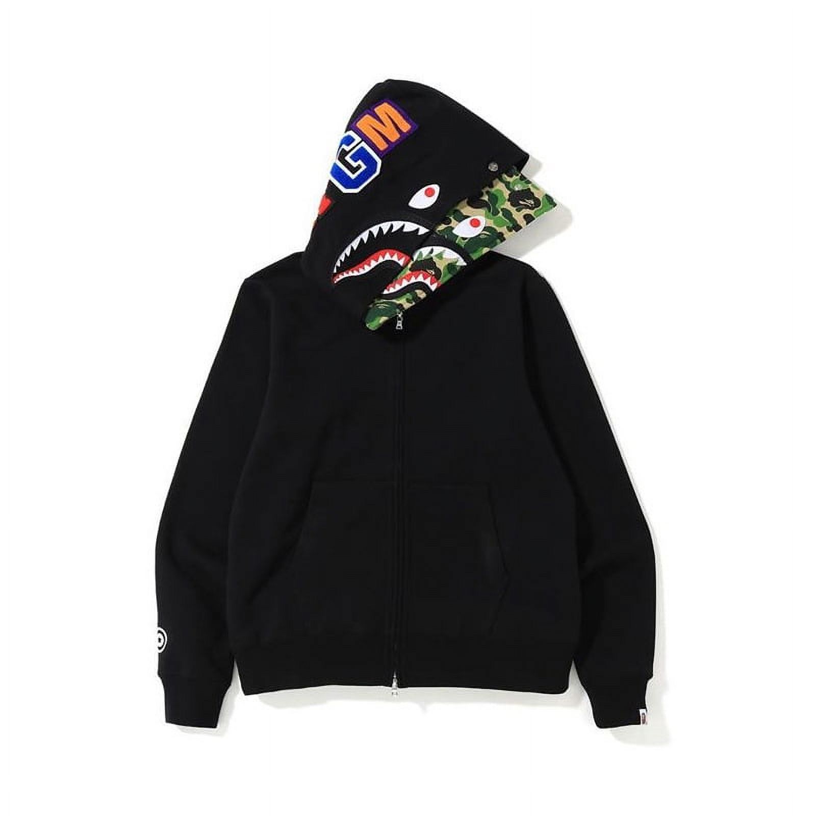 BAPE Day double hoodie, men and women fake two cardigans, teen zipper ...