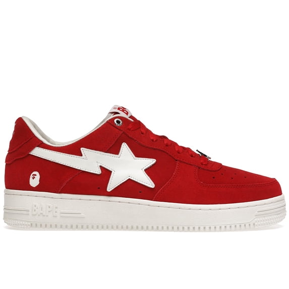 BAPE Men's A Bathing Ape Bape Sta Low Red Suede Shoes, from StockX ...