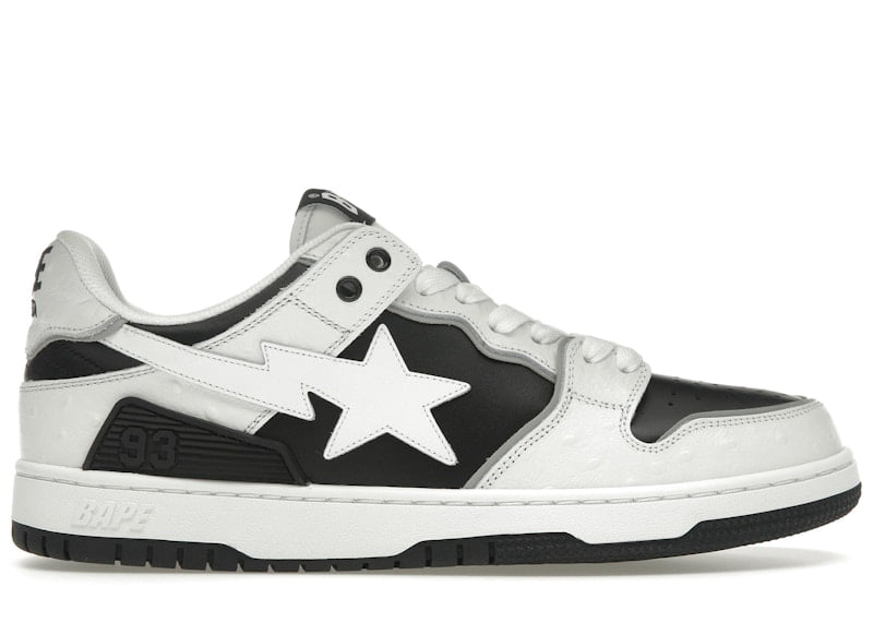 BAPE Men's A Bathing Ape Sk8 Sta #1 Ostrich Pack White Black, from ...