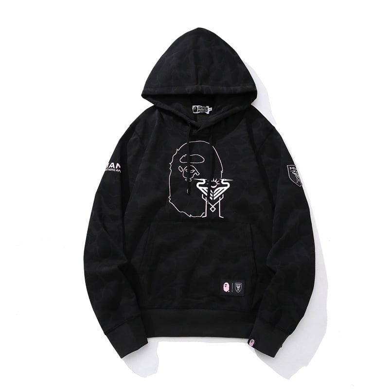 BAPE Miami co-branded hoodie, camo cotton hoodie, male and female ...