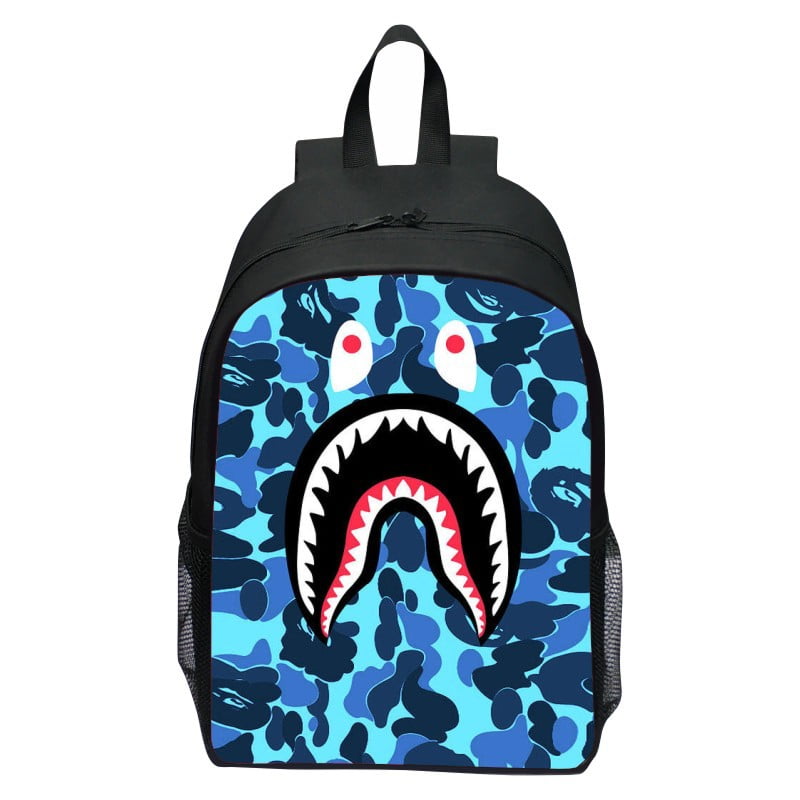 BAPE SHARK APE Anime Backpacks Cartoon Laptop Backpack Daypack 3D ...