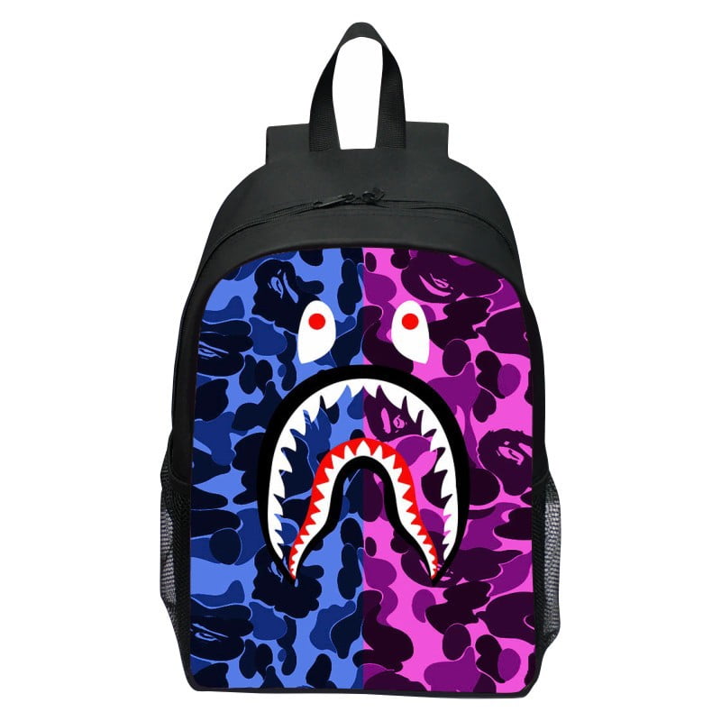 BAPE SHARK APE Anime Backpacks Cartoon Laptop Backpack Daypack 3D ...