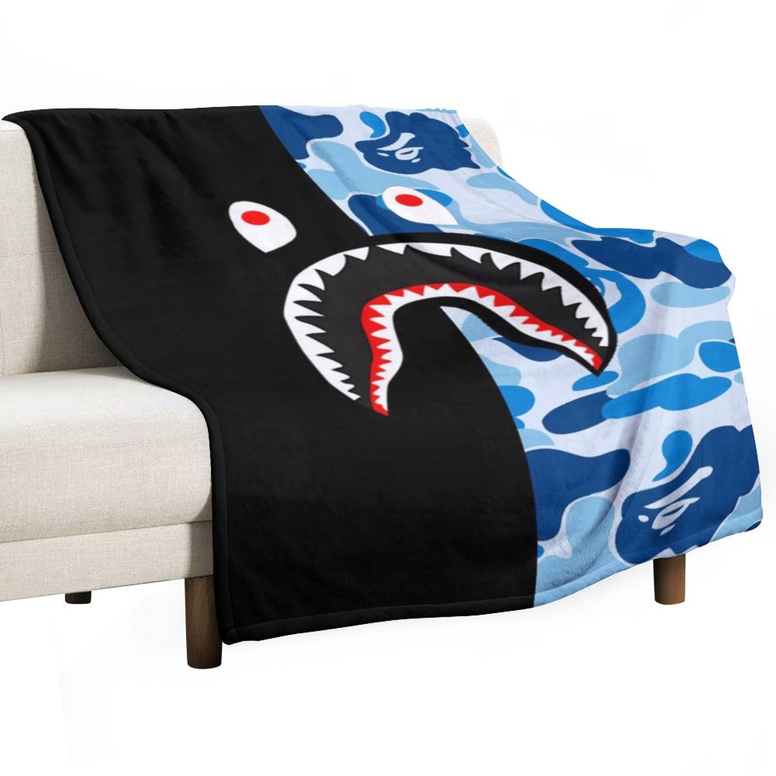 BAPE Soft Warm Bedding Fleece Throw Blanket for Bed Home Living Room ...