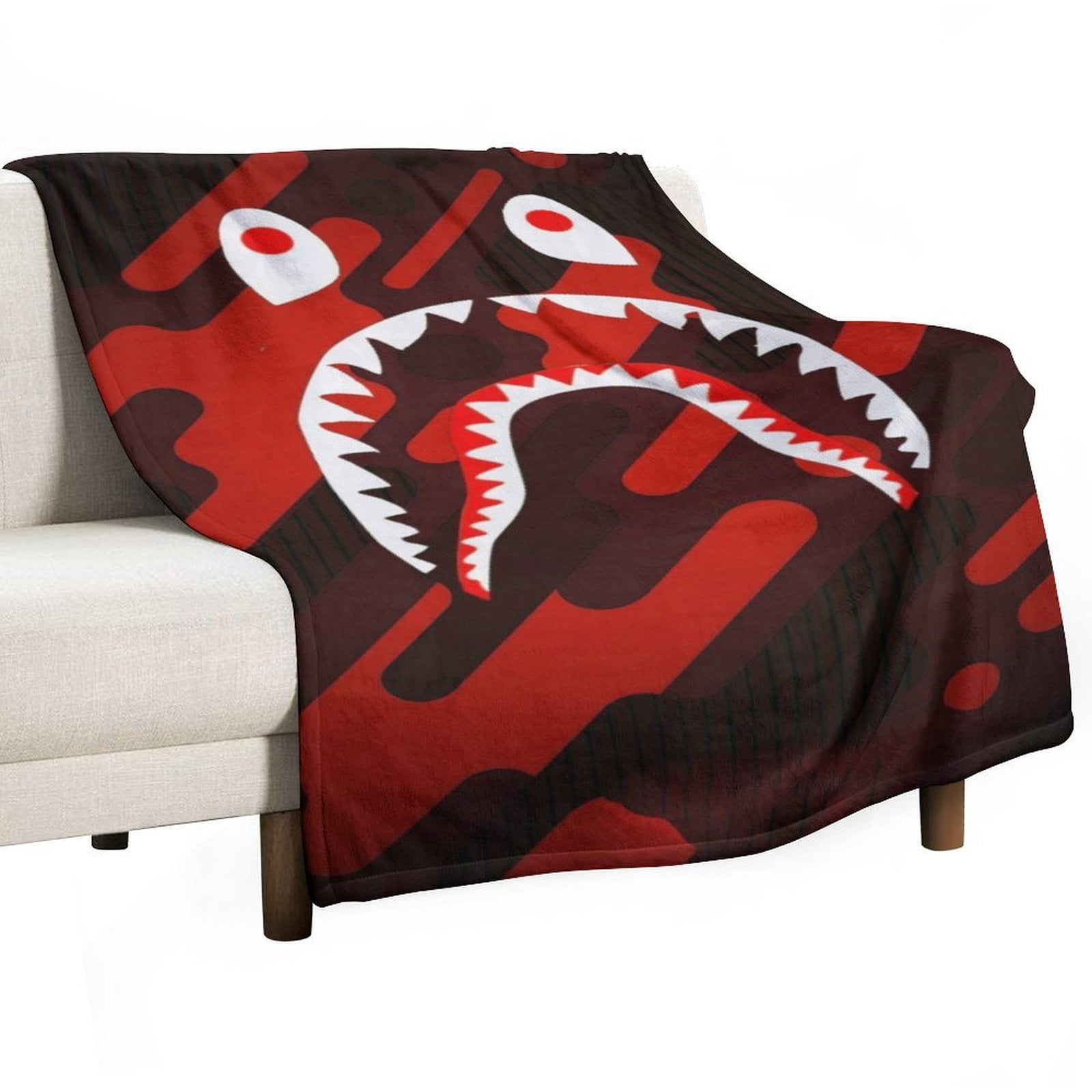 BAPE Soft Warm Bedding Fleece Throw Blanket for Sofa Home Living Room ...