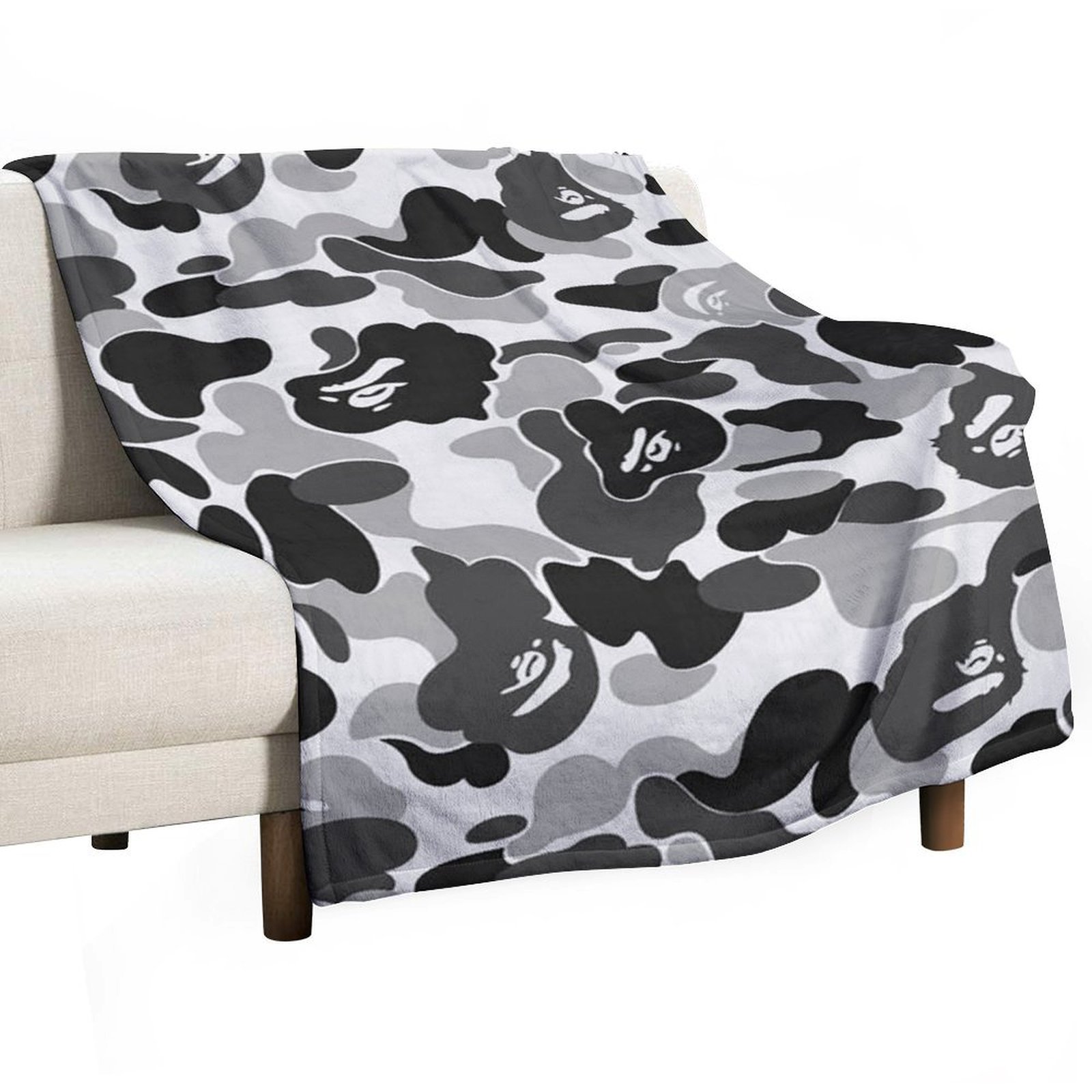 APE Super Cozy Bedding Fleece Throw Blanket for Bed Home Living Room ...