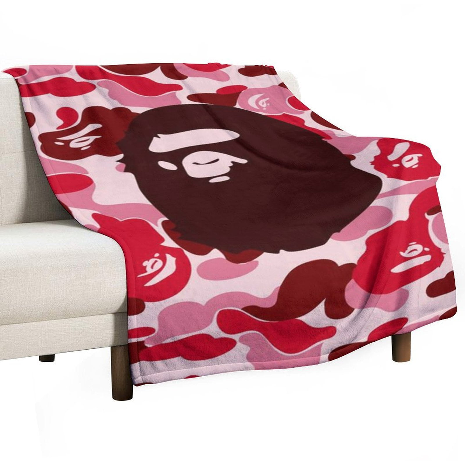 APE Super Cozy Bedding Fleece Throw Blanket for Couch Home Living Room ...