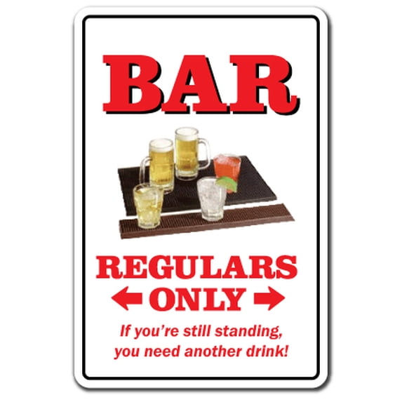 BAR Aluminum Sign parking Aluminum Signs pub lounge bartender beer home ...