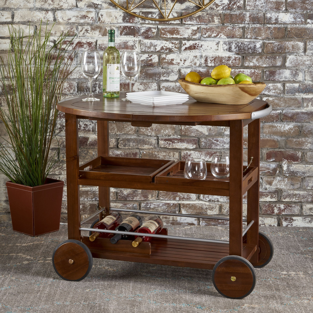 BAR CART Kitchen Serving Carts with Wheels Portable Rolling Cart for ...
