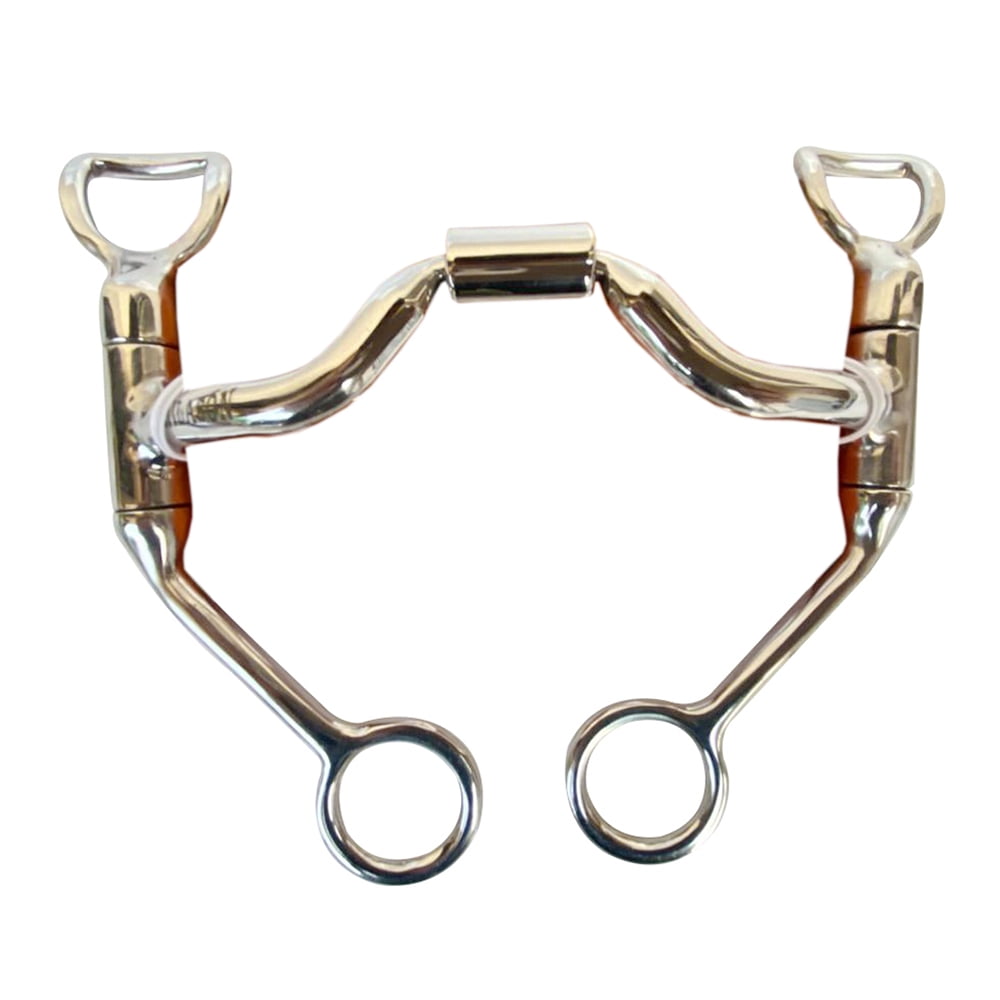 BAR H EQUINE Horse Snaffle Bit Mouthpiece is 5 Inch Solid Stainless ...