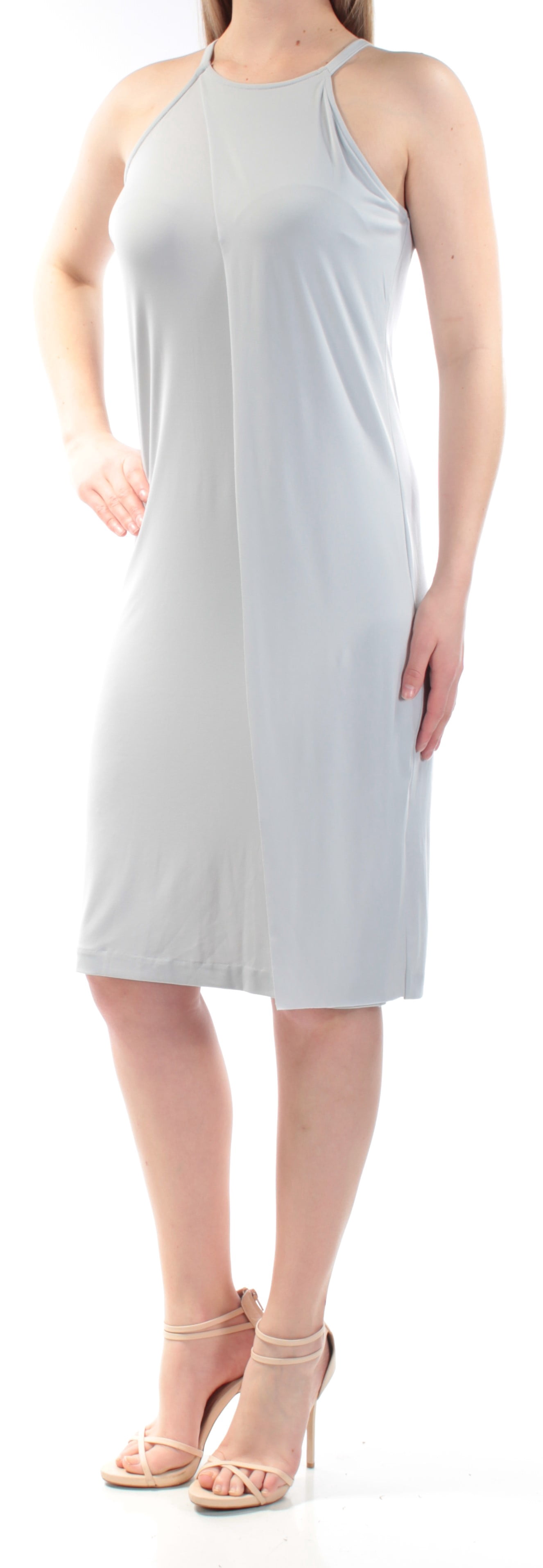 BAR III Womens Gray Jewel Neck Sleeveless Shift Dress S - Walmart.com