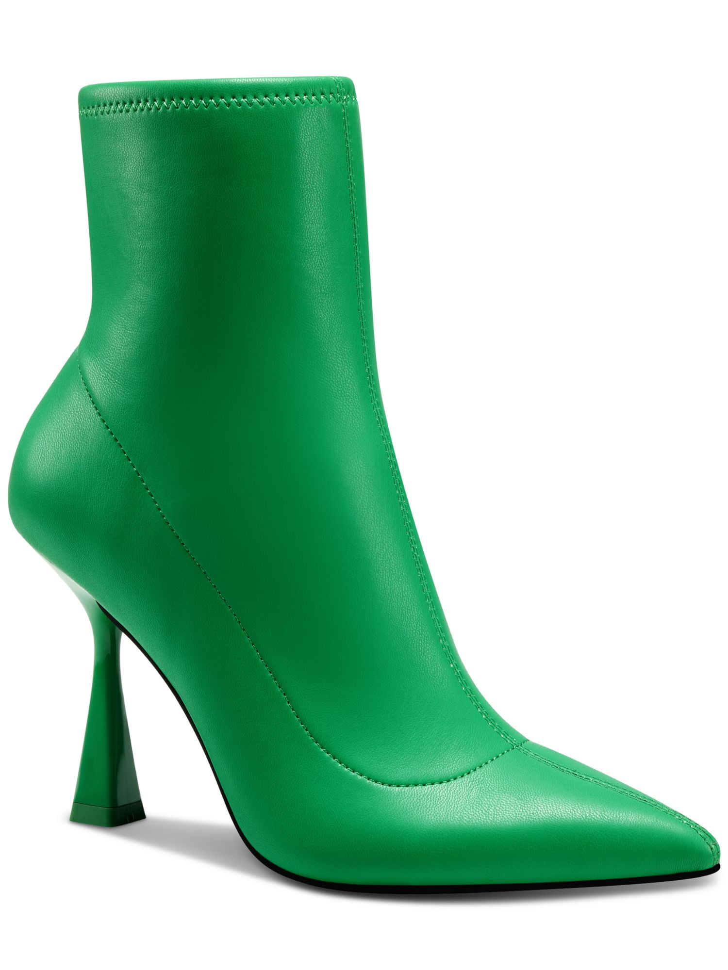 BAR III Womens Green Stretch Comfort Olevia Pointed Toe Flare Zip-Up ...