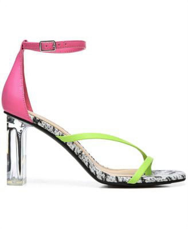 BAR III Womens Pink Transparent Heel Cushioned Adjustable Strap ...