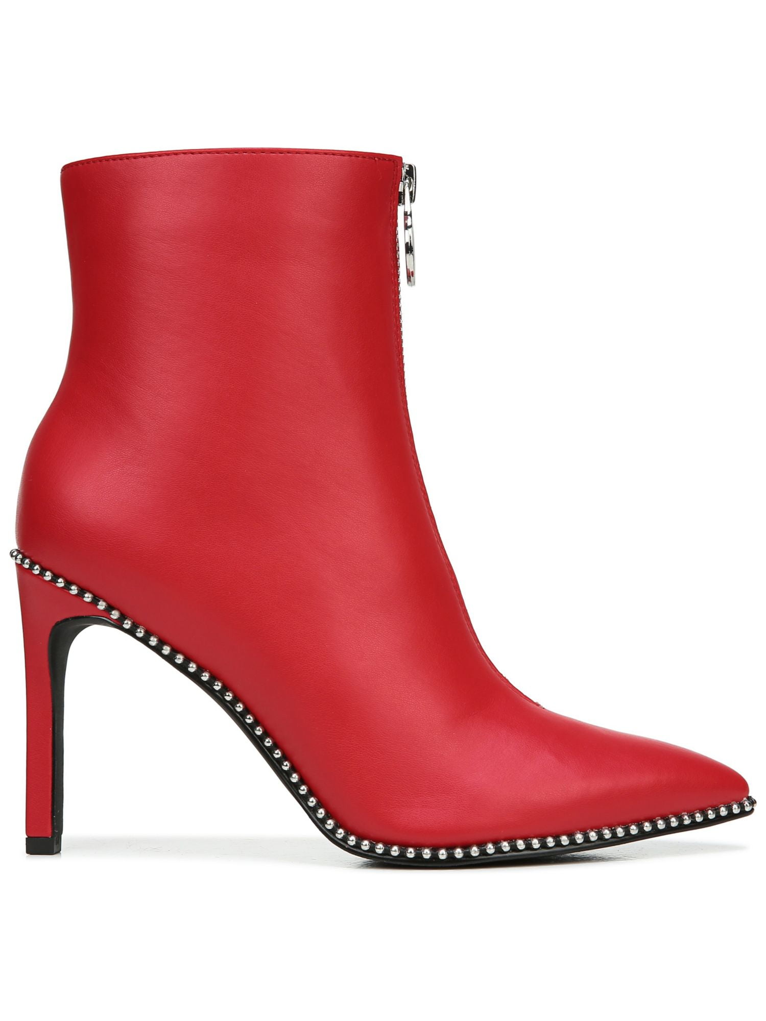 BAR III Womens Red Goring Beaded Padded Briget Pointed Toe Stiletto Zip ...