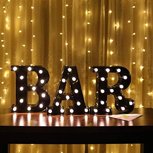 BAR - Illuminated Marquee Bar Sign - Lighted LED Marquee Word Sign ...