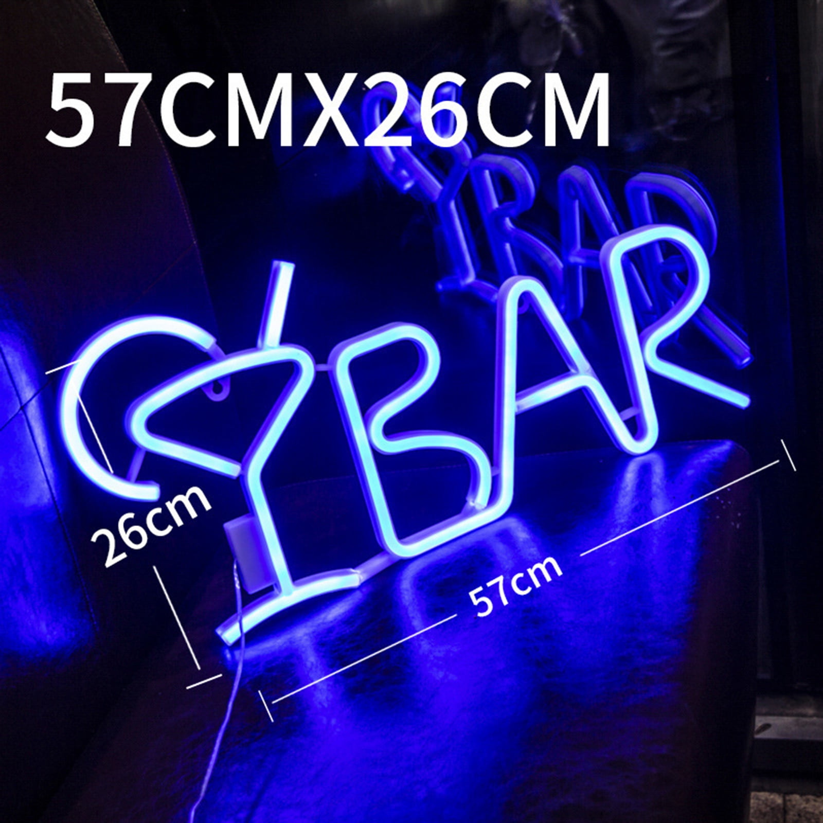 BAR Neon Sign Light LED Juice Letter Neon Lamp Tube Party Night Light ...