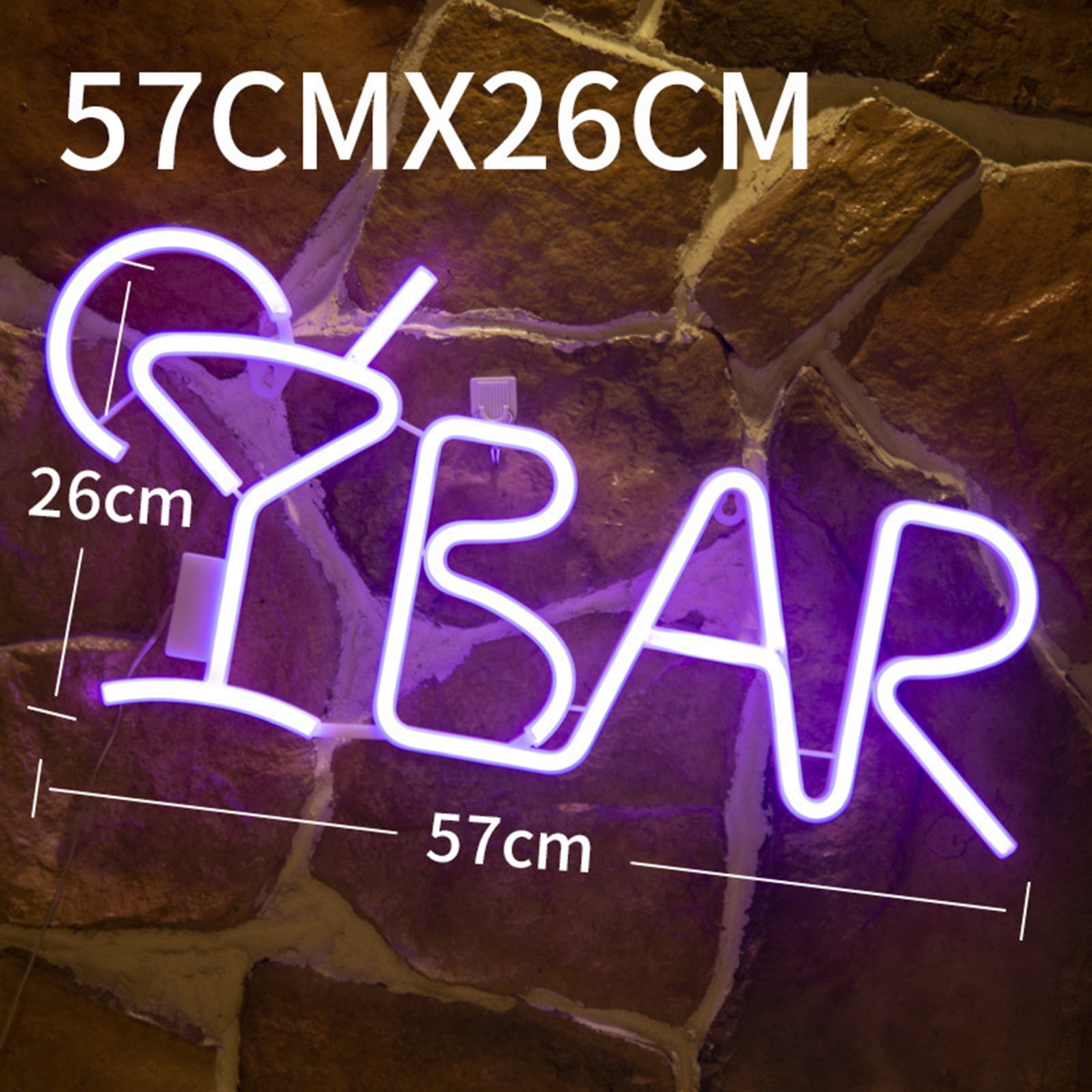 BAR Neon Sign Light LED Juice Letter Neon Lamp Tube Party Night Light ...