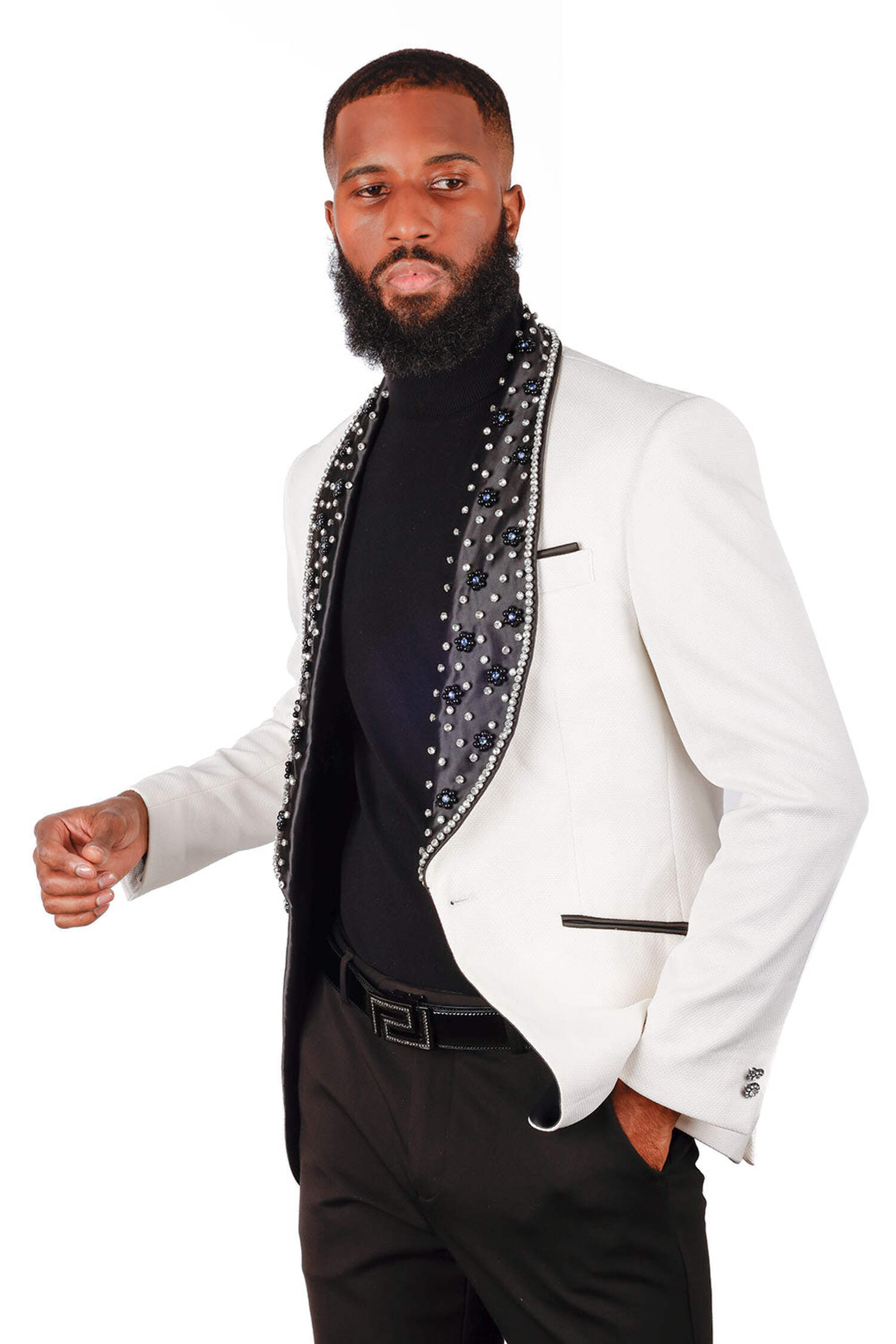 BARABAS Men's Jewels Rhinestone Shawl Lapel Blazer 2EBL7 - Walmart.com