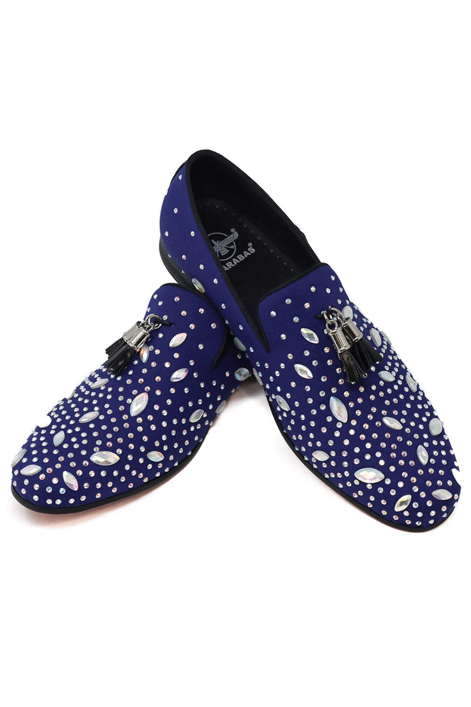 BARABAS Men's Rhinestone Diamond Tassel Loafer Dress Shoes SH3080 ...