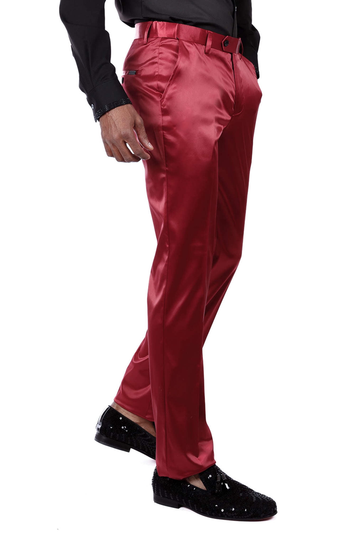 BARABAS Men's Solid Color Shiny Chino Pants VP1010 - Walmart.com