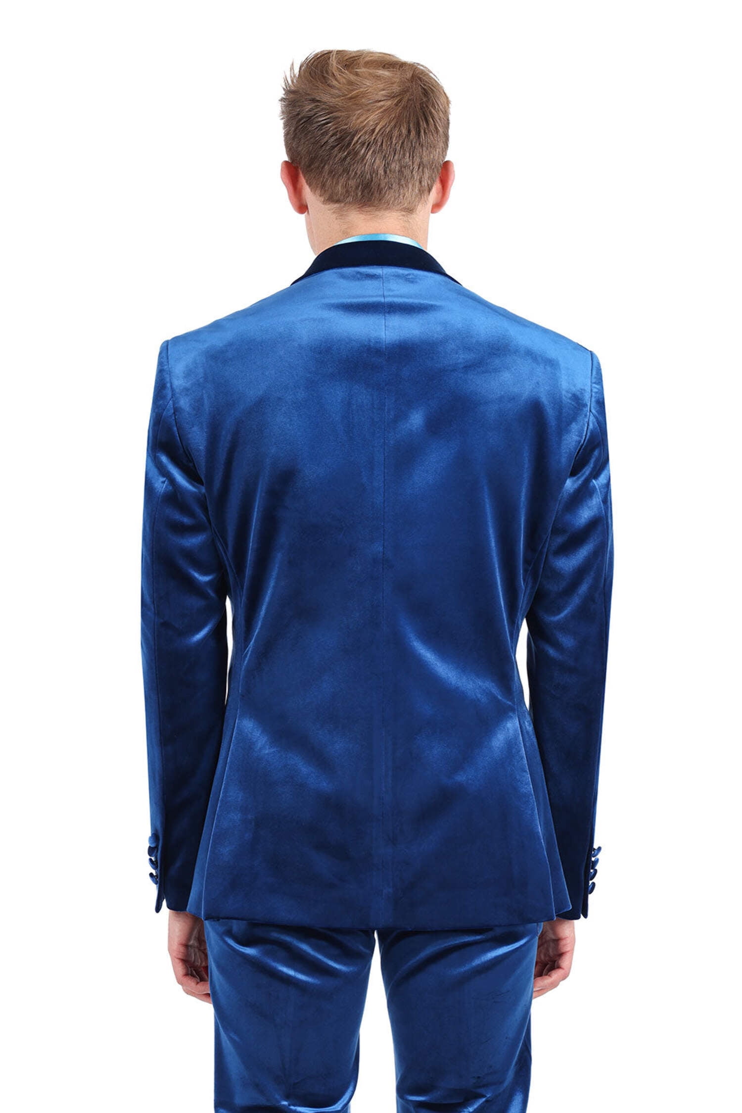 BARABAS Men's Velvet Shiny Finish Peak Lapel Blazer 3BL04 - Walmart.com