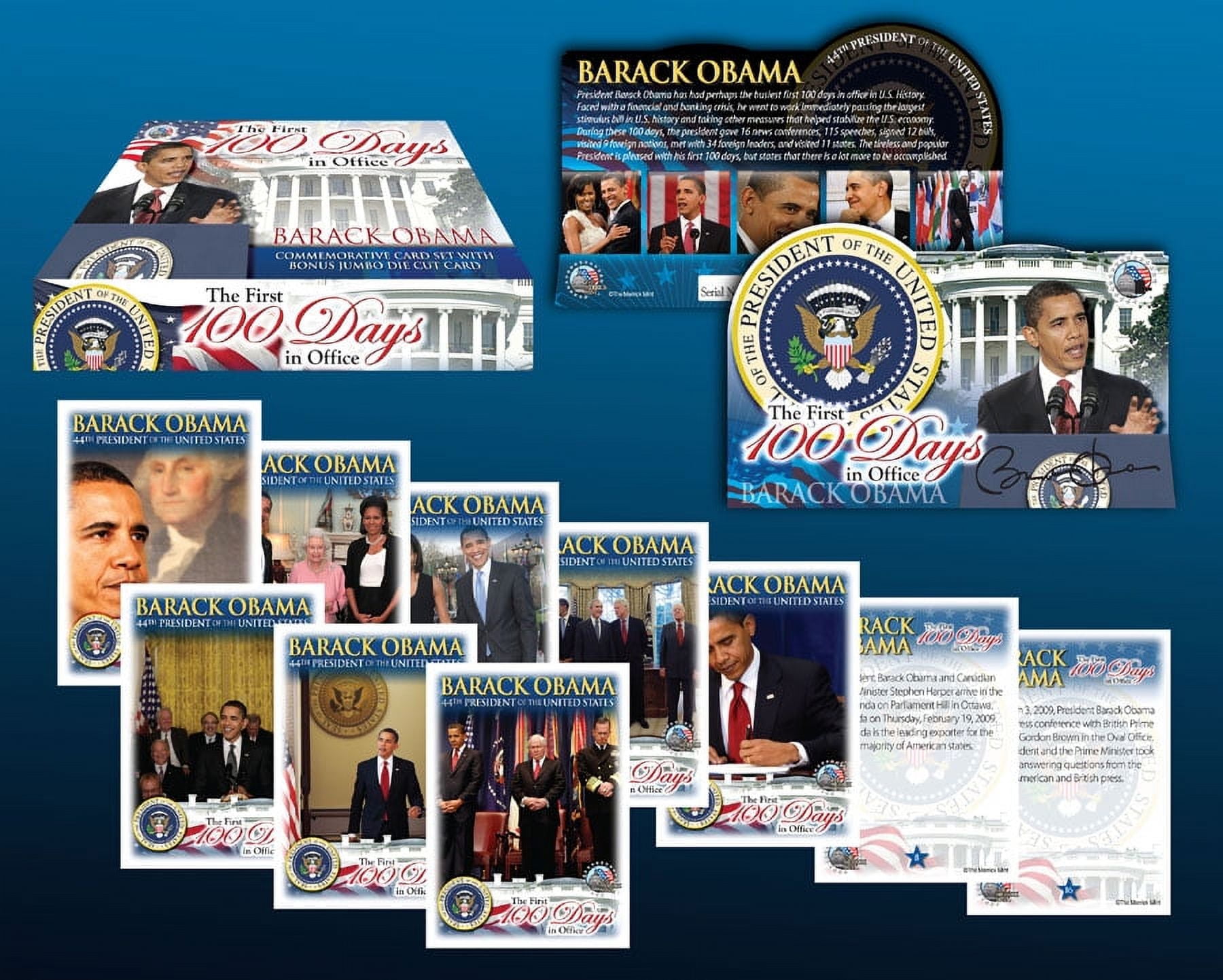 Collectible BARACK OBAMA Complete 50-Card Set *FIRST 100 DAYS IN OFFICE ...