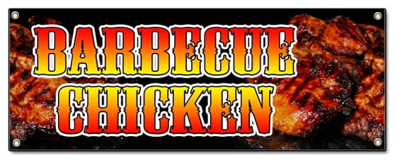 BARBEQUE CHICKEN BANNER SIGN smoked bbq barbecue grill - Walmart.com