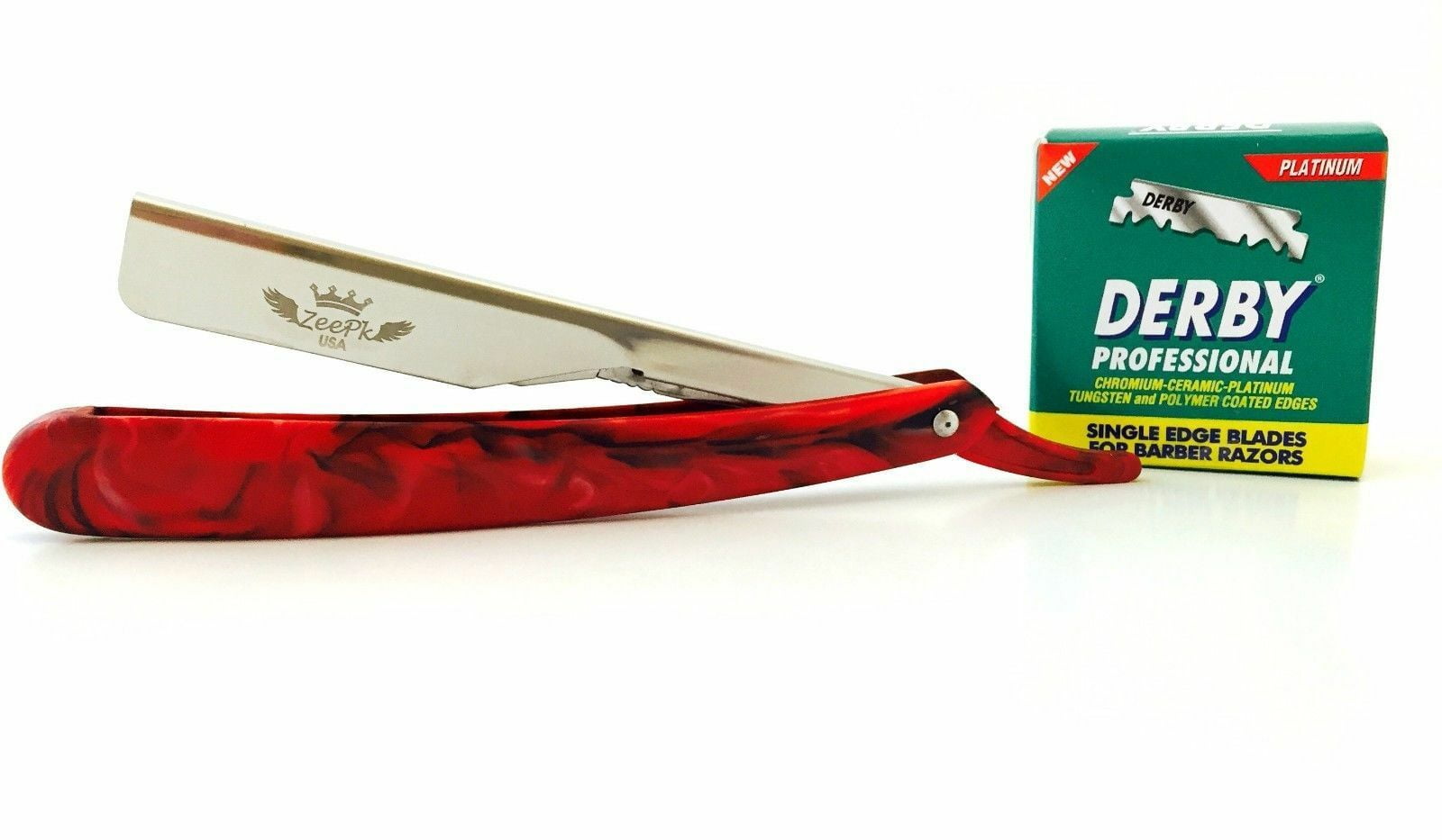 BARBER SALON STRAIGHT CUT THROAT WET SHAVING SHAVETTE RAZOR NAVAJA WITH ...