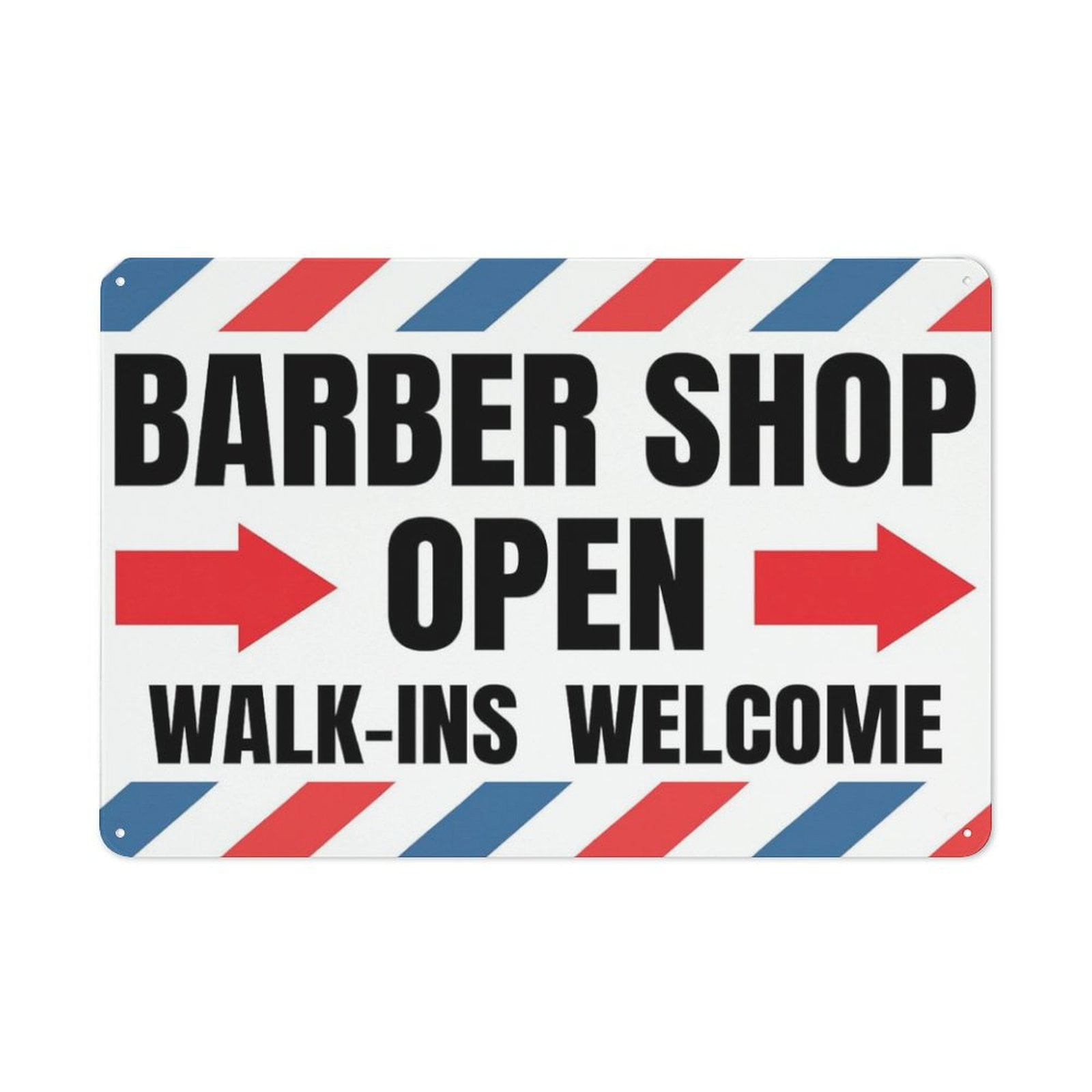 BARBER SHOP OPEN – WALK - INS WELCOME Bold and Clear Dual - Arrow Sign ...
