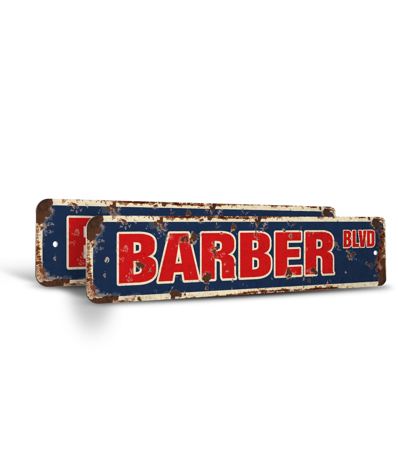 BARBER SHOP Vintage Style Rustic Street Sign – (2 Pack) Novelty Salon ...