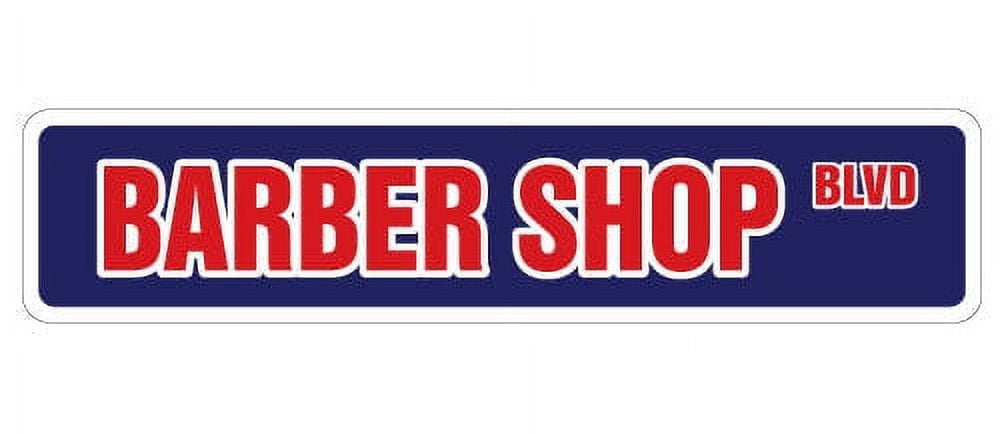 BARBER Street Sign Decal haircut hairstyle scissors stylist shop ...