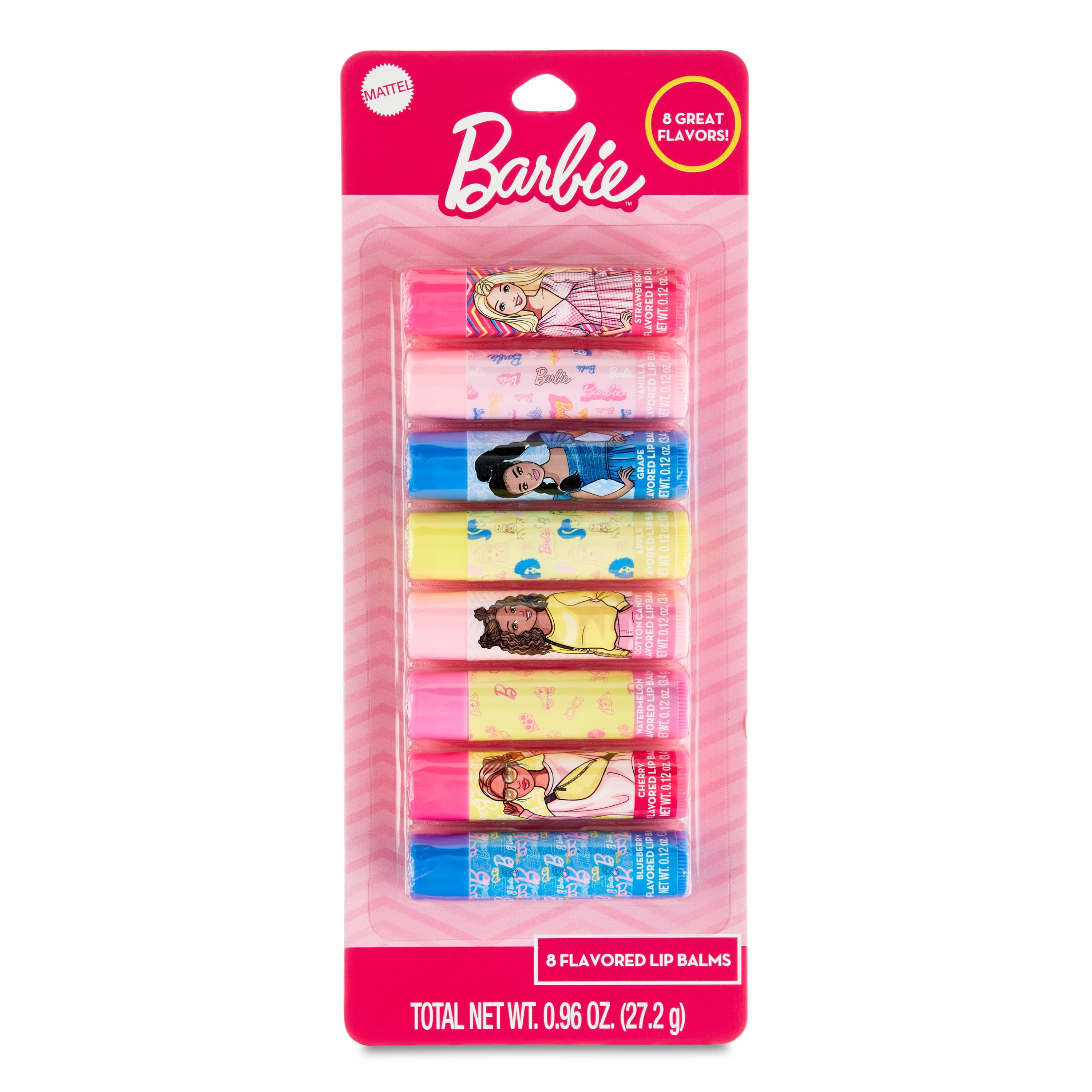 Barbie Flavored Lip Balm, 8 Count - Walmart Business Supplies