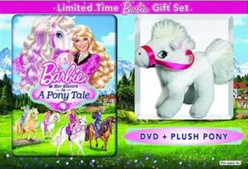 BARBIE AND HER SISTERS IN A PONY TALE New DVD Limited Time Plush Pony ...