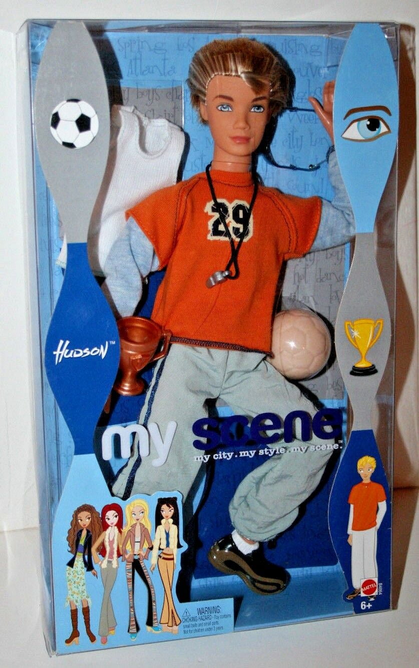 BARBIE DOLL MY SCENE HUDSON DOLL (2003) w/ TANK TOP, SUNGLASES, BALL ...