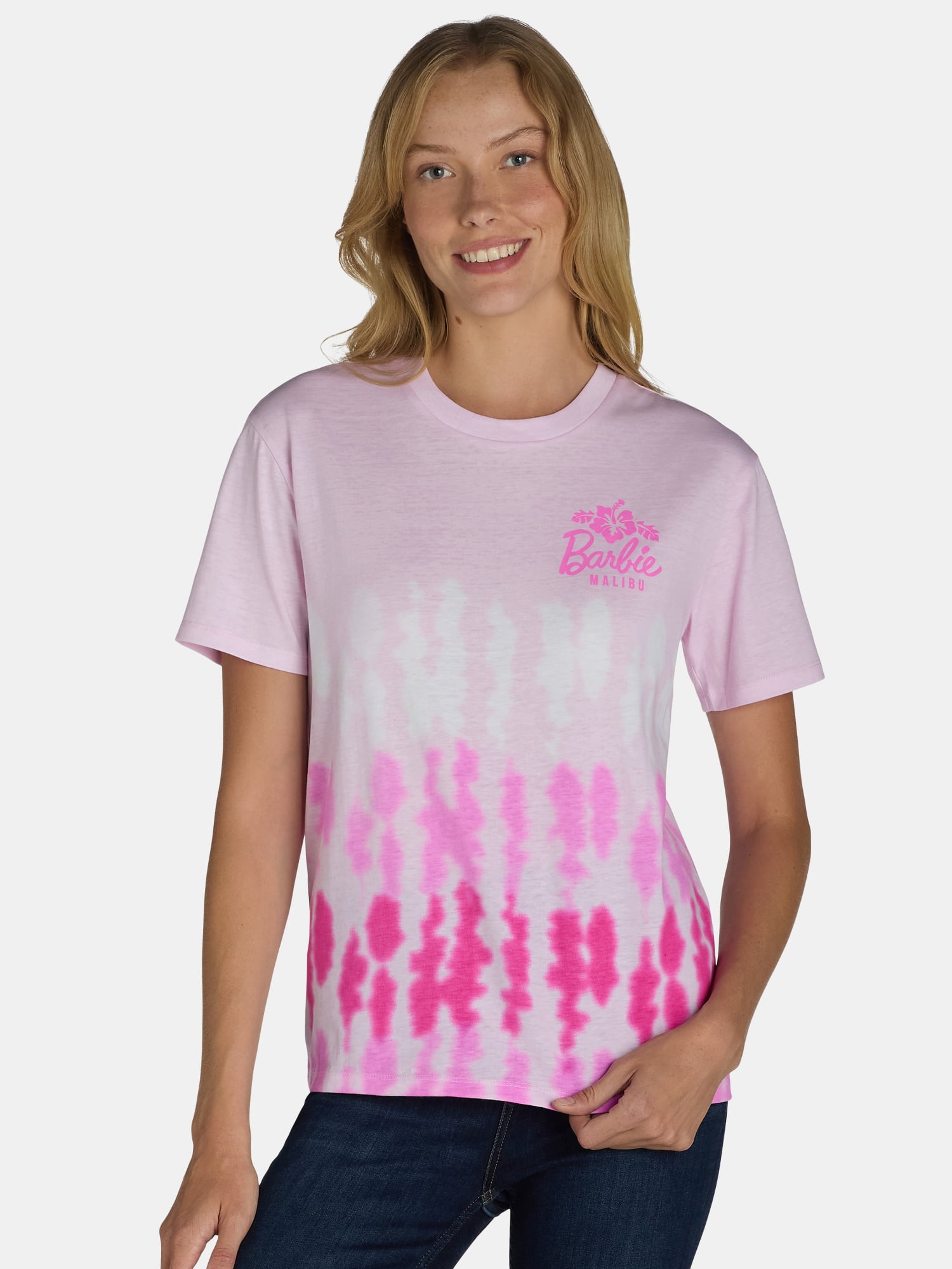 Barbie Women's Graphic Tie Dye Tee with Short Sleeves, Sizes XXS-XXL - Walmart.com